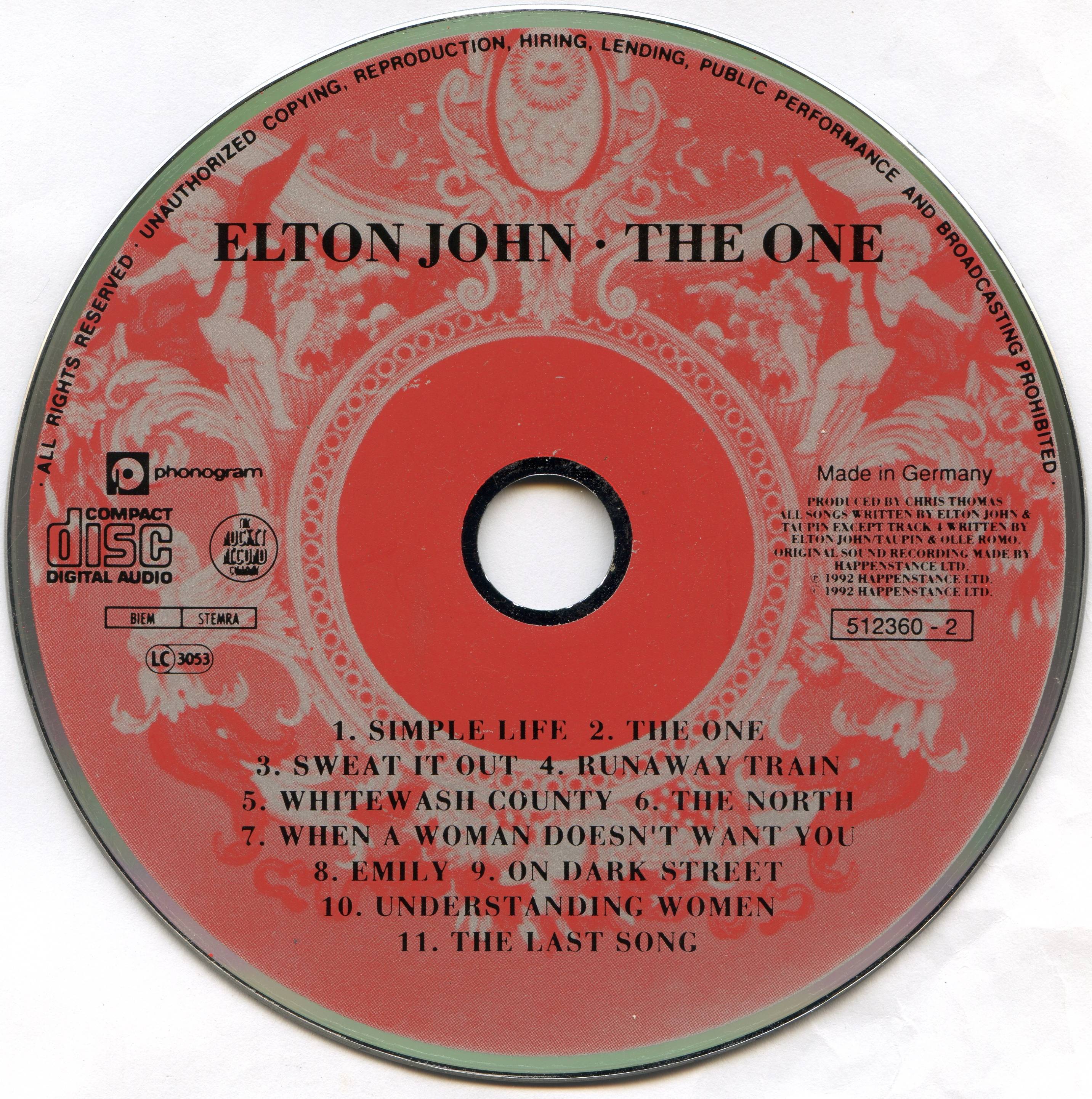 Elton John The One : CD DE | CD Covers | Cover Century | Over 1.000.000 ...